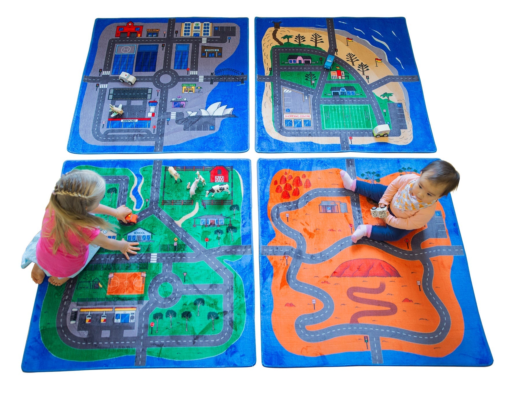 Australian Road Mat Set of 4 Rugs – Rugoo